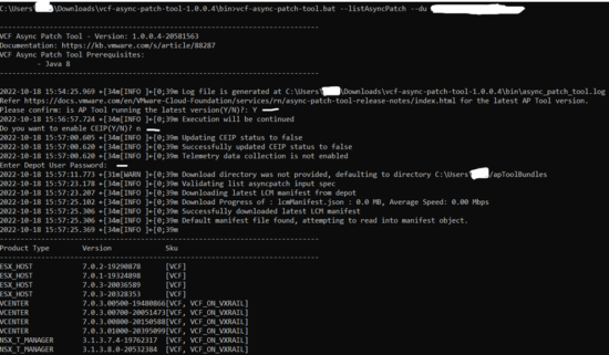 Using the VMware Cloud Foundation (VCF) Async Patch Tool Offline and Uploading to SDDC Manager ...