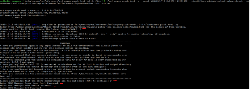 Using The Vmware Cloud Foundation Vcf Async Patch Tool Offline And Uploading To Sddc Manager
