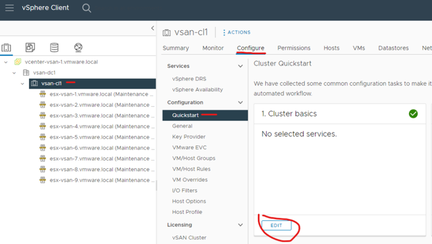 Setup a new vSAN Cluster using the QuickStart walk-through – TOP VCF technology