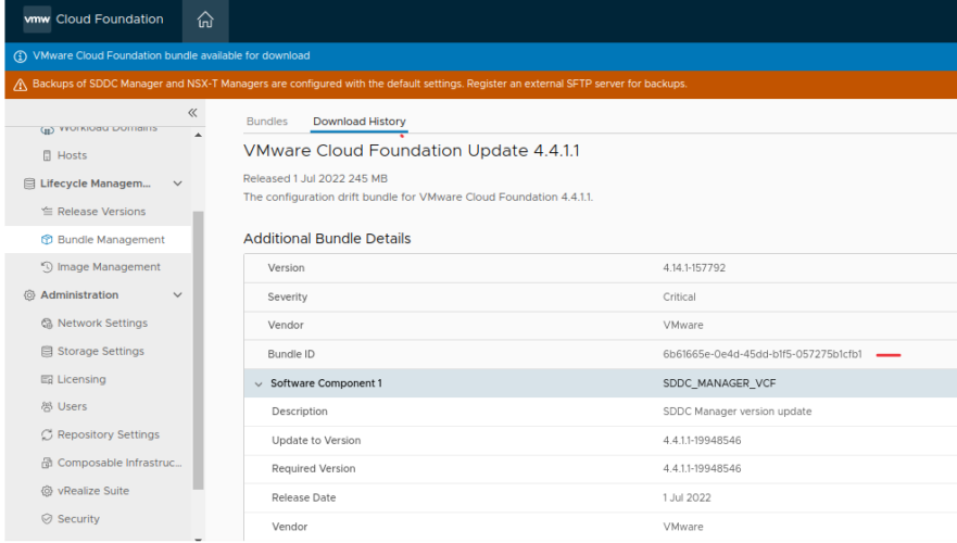 Remove a sddc manager bundle – TOP VCF technology